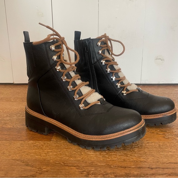 Indigo | Shoes | Womens Indigo Rd Iririe Combat Lace Up Fur Boot Size 85m | Poshmark